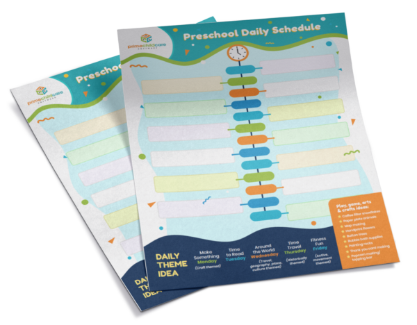 Preschool Daily Schedule Template - Prime Child Care Software